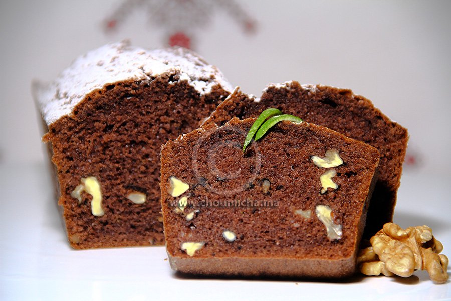 Recette Cake au chocolat et aux noix
