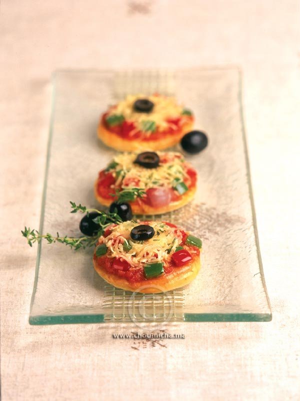 Recette Pizzas à la viande hachée et aux poivrons