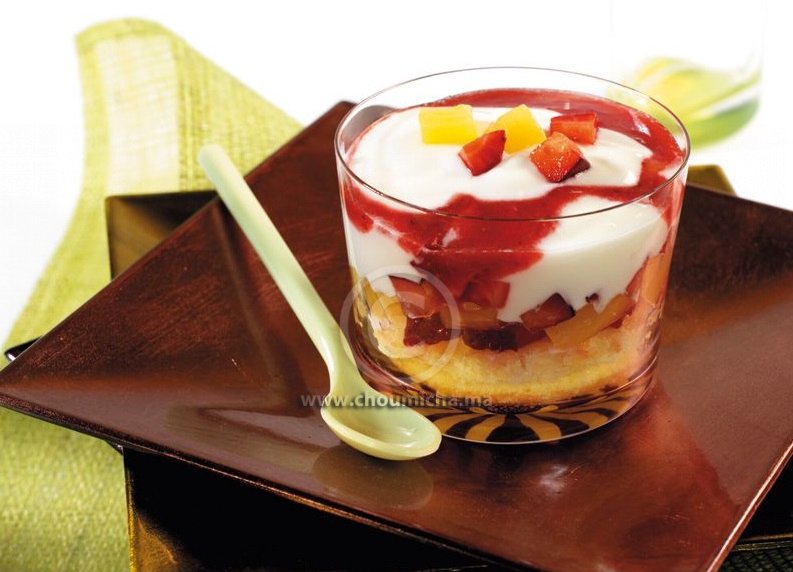 Recette Verrines froides au yaourt et aux fruits
